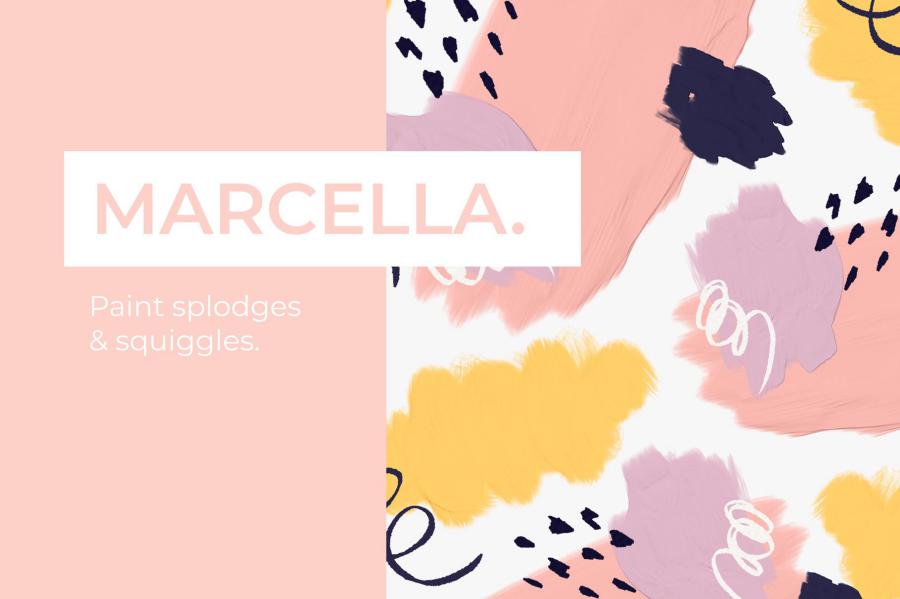 تصاویر png رنگ پلاستیک - Pretty Pastel Paint Splodges - ایران جی اف ایکس