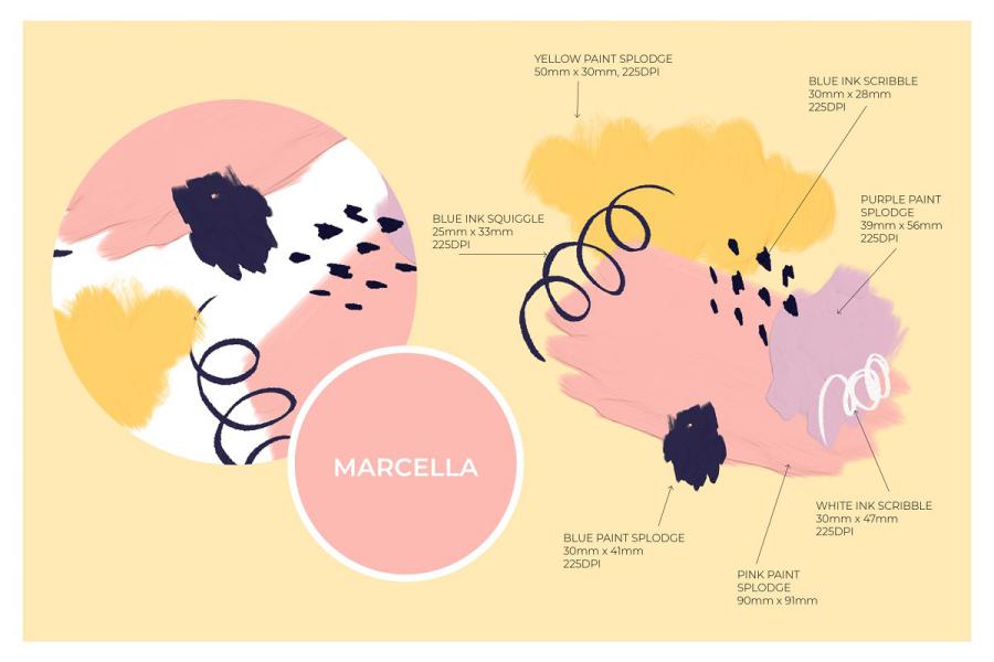 تصاویر png رنگ پلاستیک - Pretty Pastel Paint Splodges - ایران جی اف ایکس